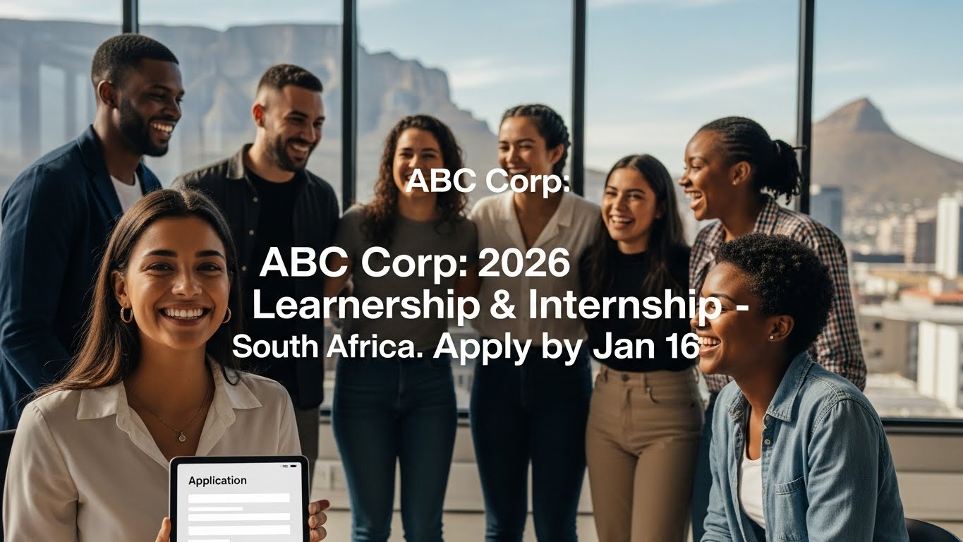 ABC Corp: 2026 Learnership & Internship – South Africa, Apply by Jan 16 - Thapelo Madibeng Bursary